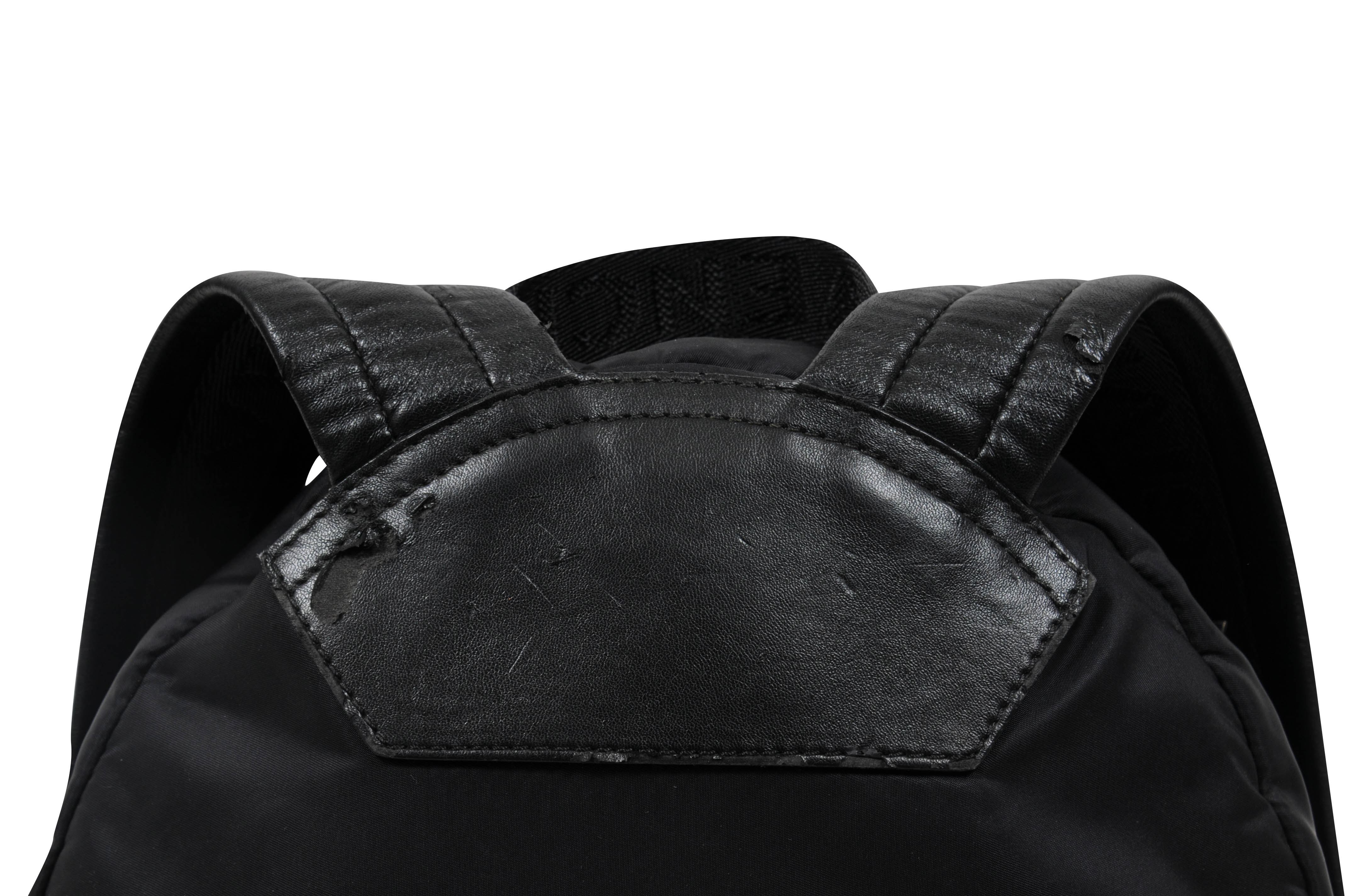 Givenchy Mens Black Rottweiler Dog Print Nylon Star Leather Backpack ...