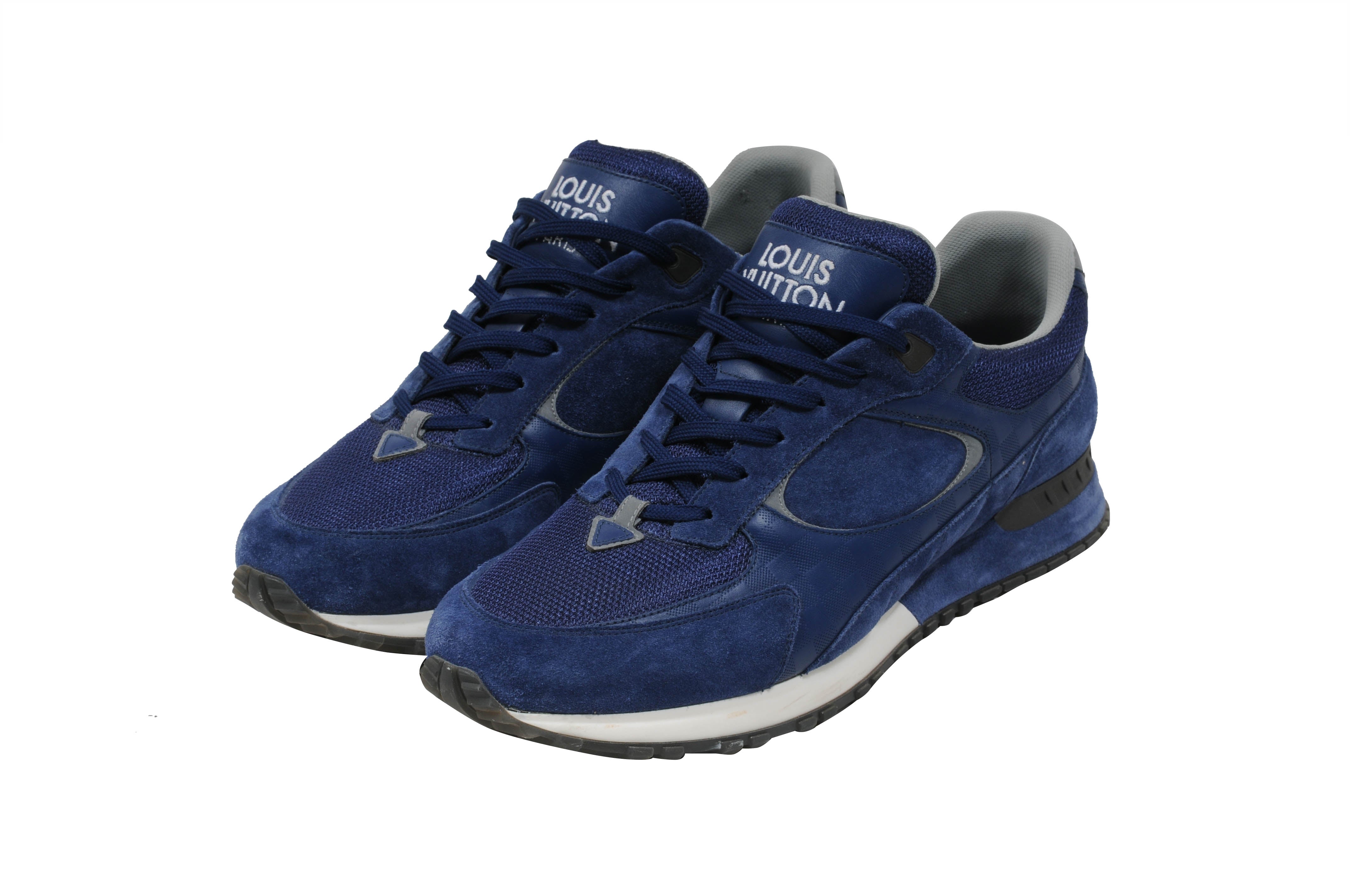 Louis Vuitton Men's Navy Blue Run Away Low Top Sneakers Size 95. LV ...