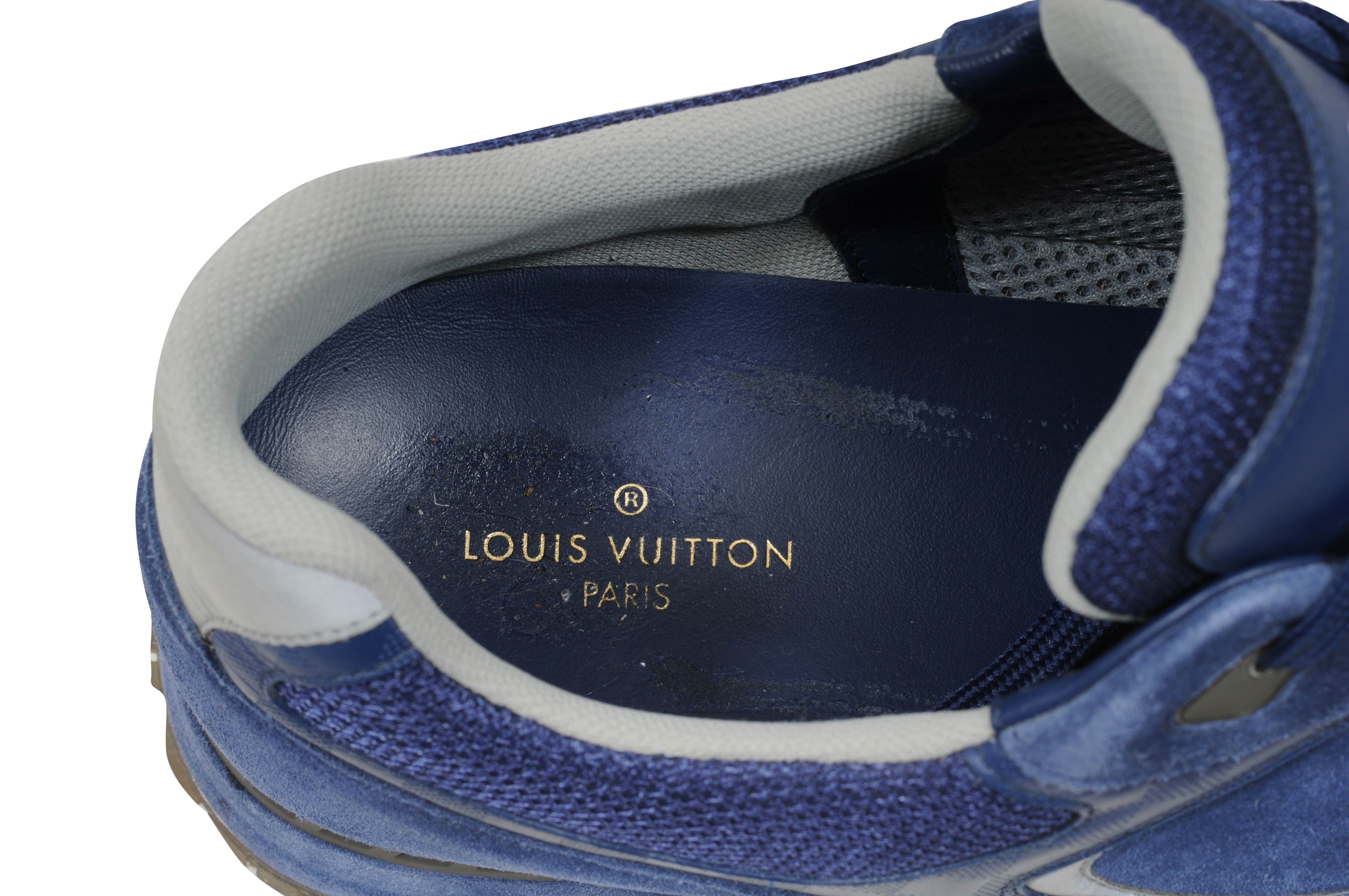 Louis Vuitton Men's Navy Blue Run Away Low Top Sneakers Size 95. LV ...