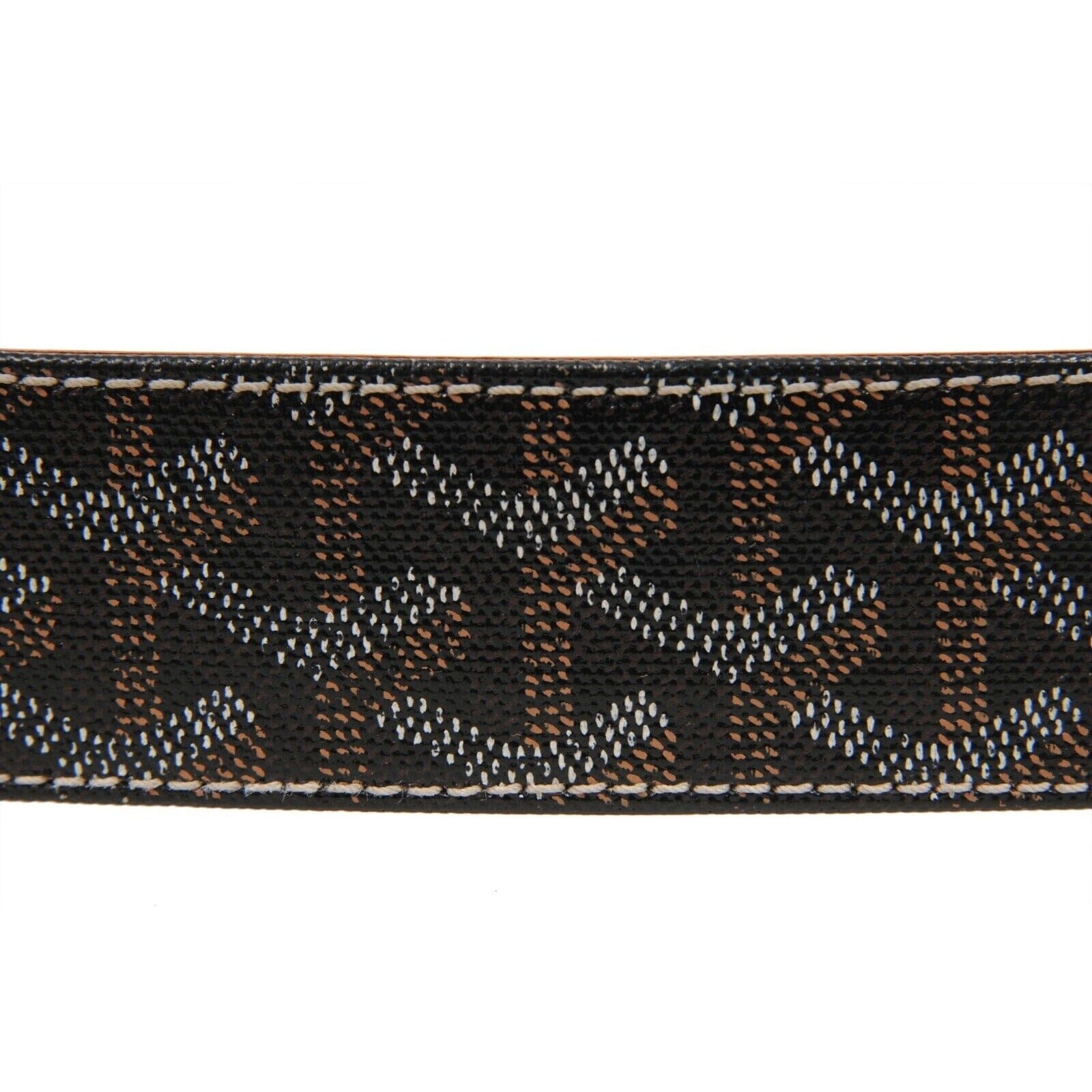 Goyard Florida Belt 100 33 34 Black Brown Goyardine Canvas Leather 5 ...