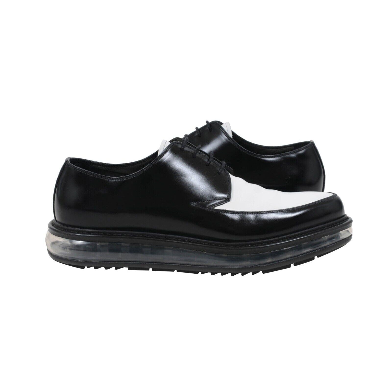 Prada Levitate Creeper Black White Leather Platform Derby UK8.5 US9.5 ...