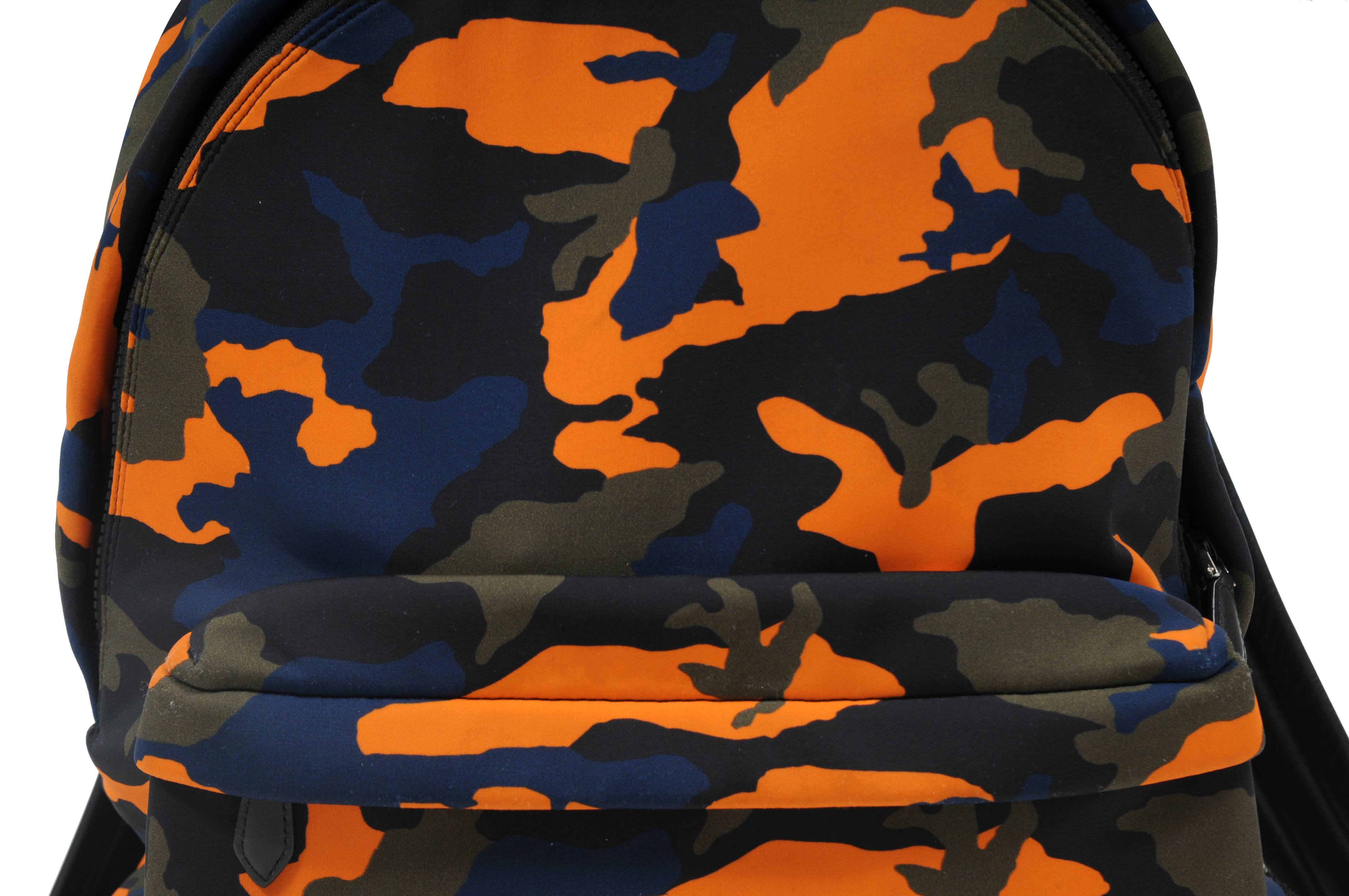 Givenchy Men's Neoprene Orange Blue Green Camouflage Leather Star ...