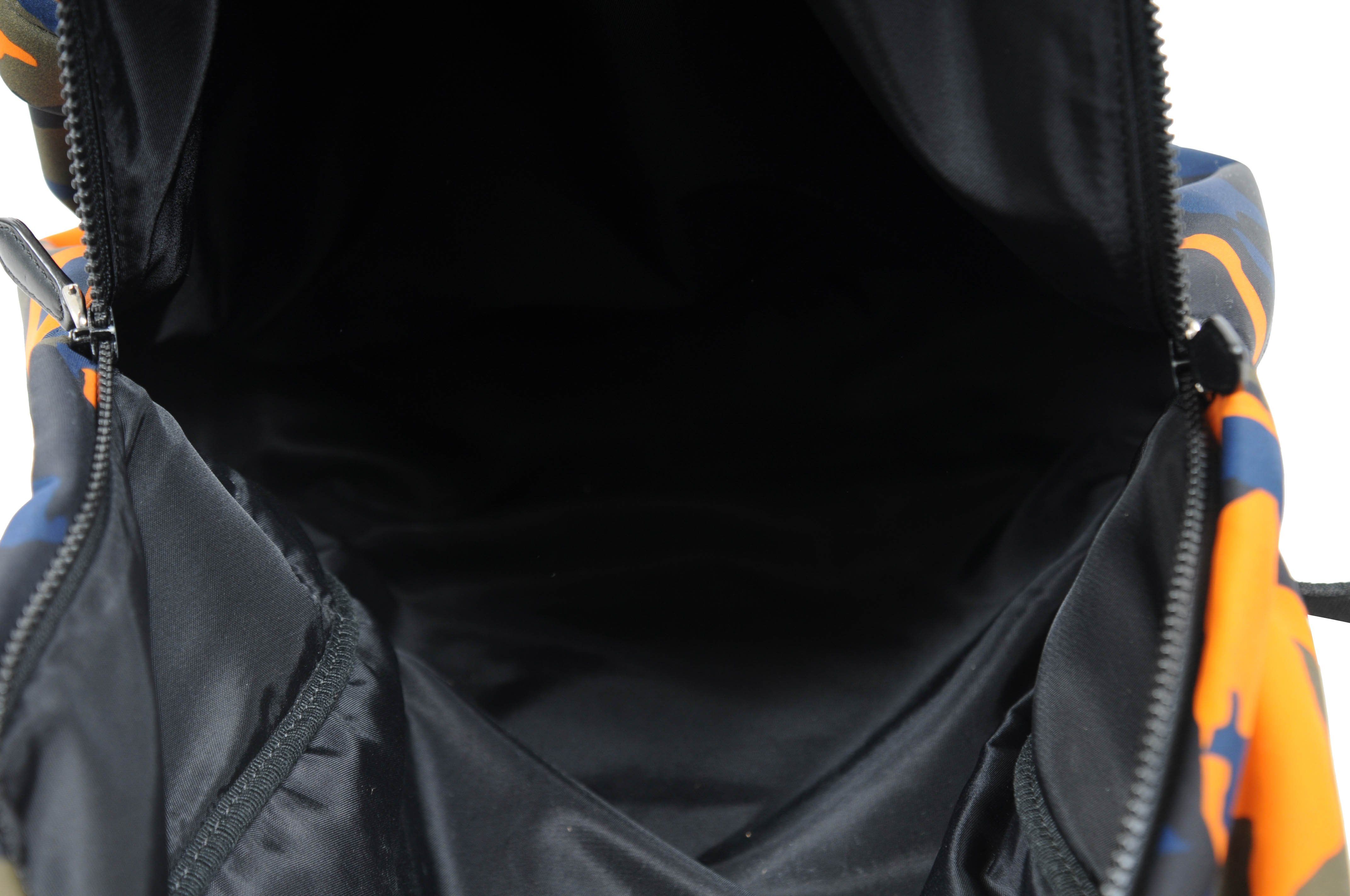 Givenchy Men's Neoprene Orange Blue Green Camouflage Leather Star ...