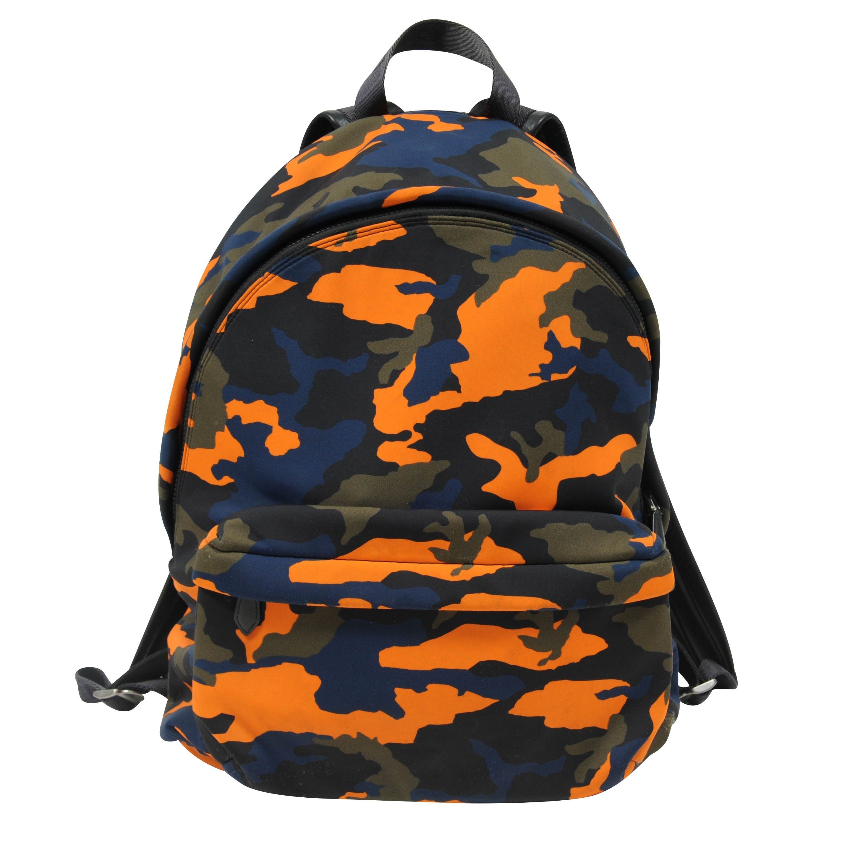 Givenchy Men's Neoprene Orange Blue Green Camouflage Leather Star ...