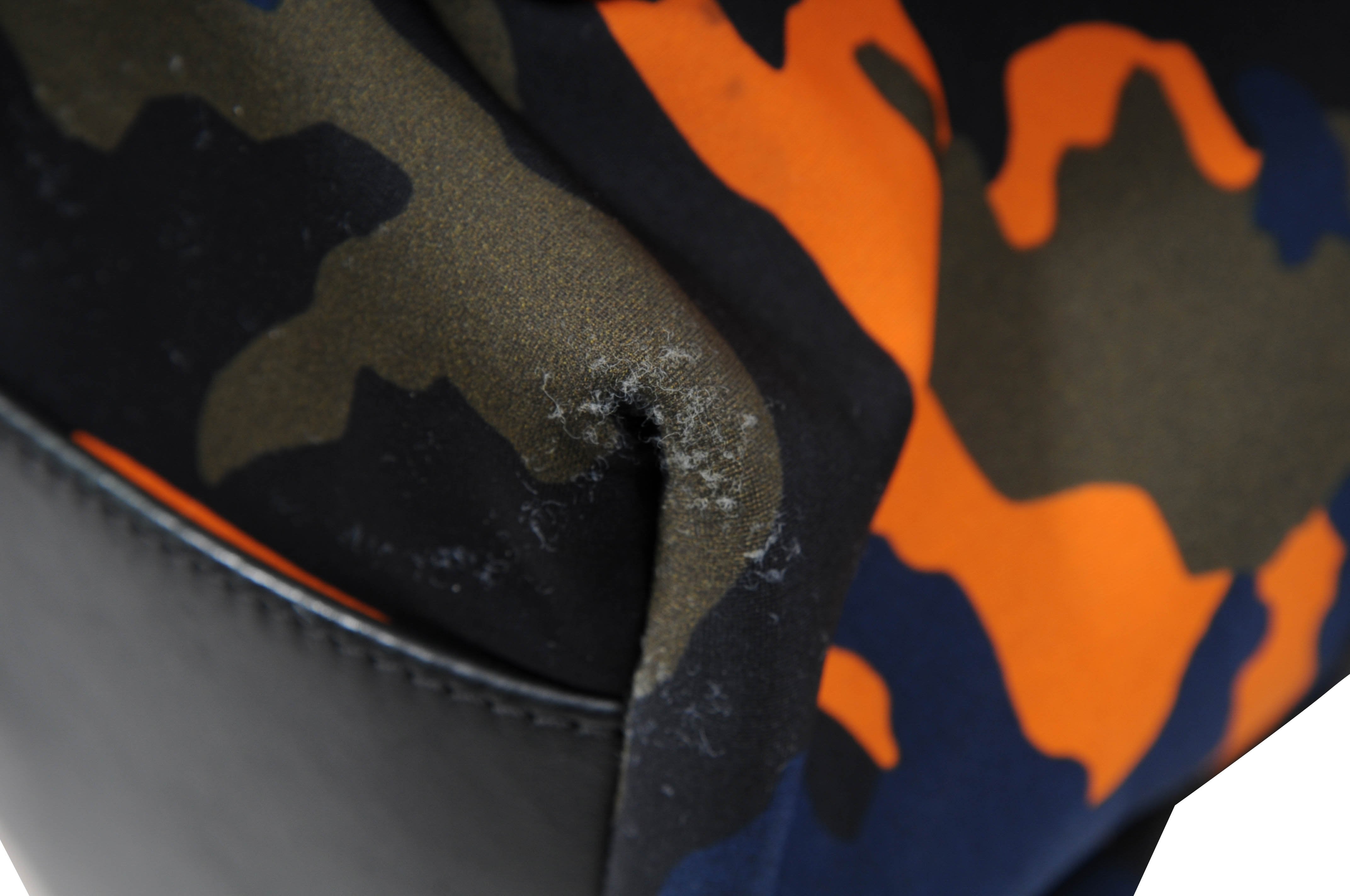 Givenchy Men's Neoprene Orange Blue Green Camouflage Leather Star ...