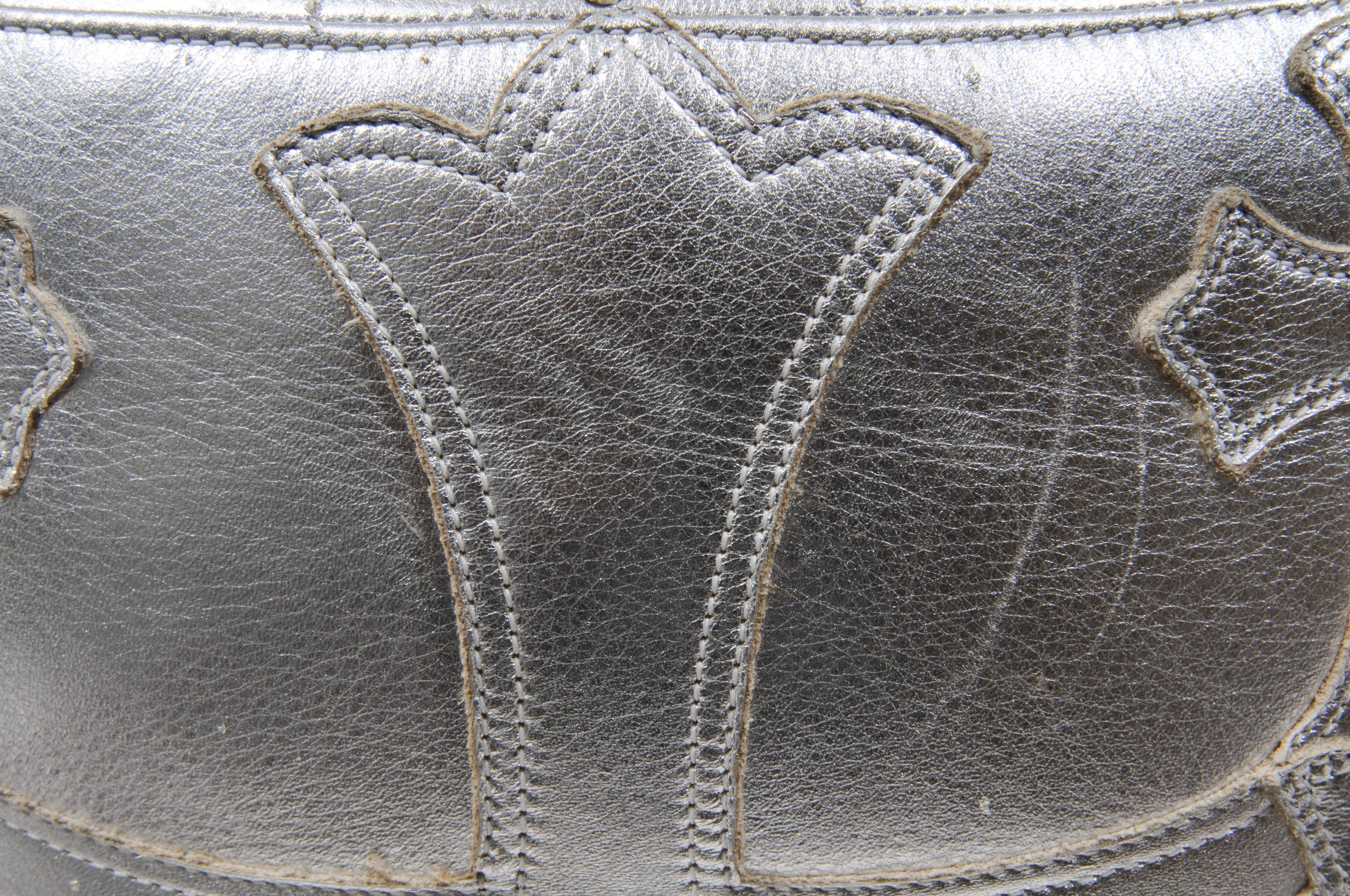 Chrome Hearts Silver Multi Cross Patch Leather Stool Chairs Home Decor ...