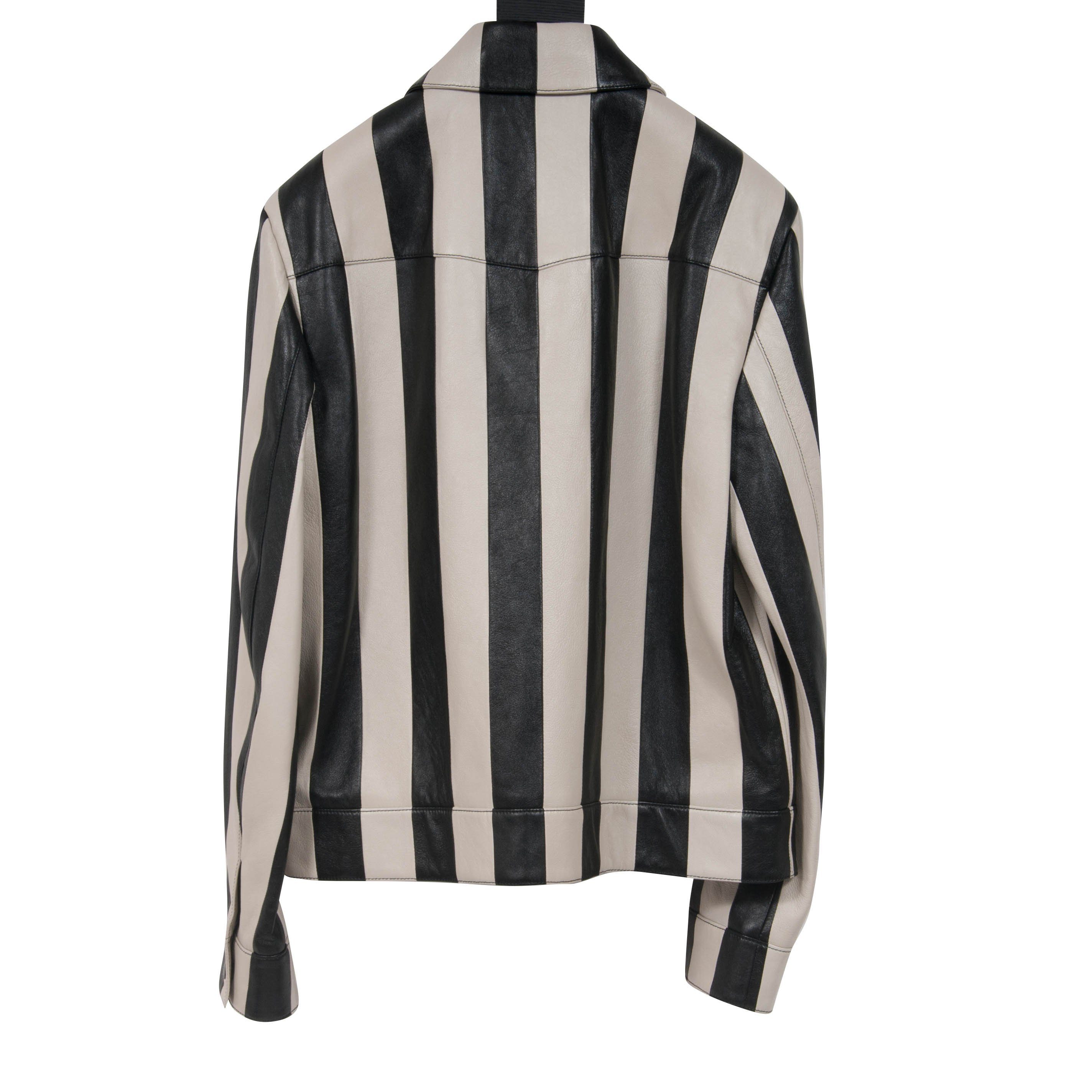 Striped Leather Jacket – THE-ECHELON