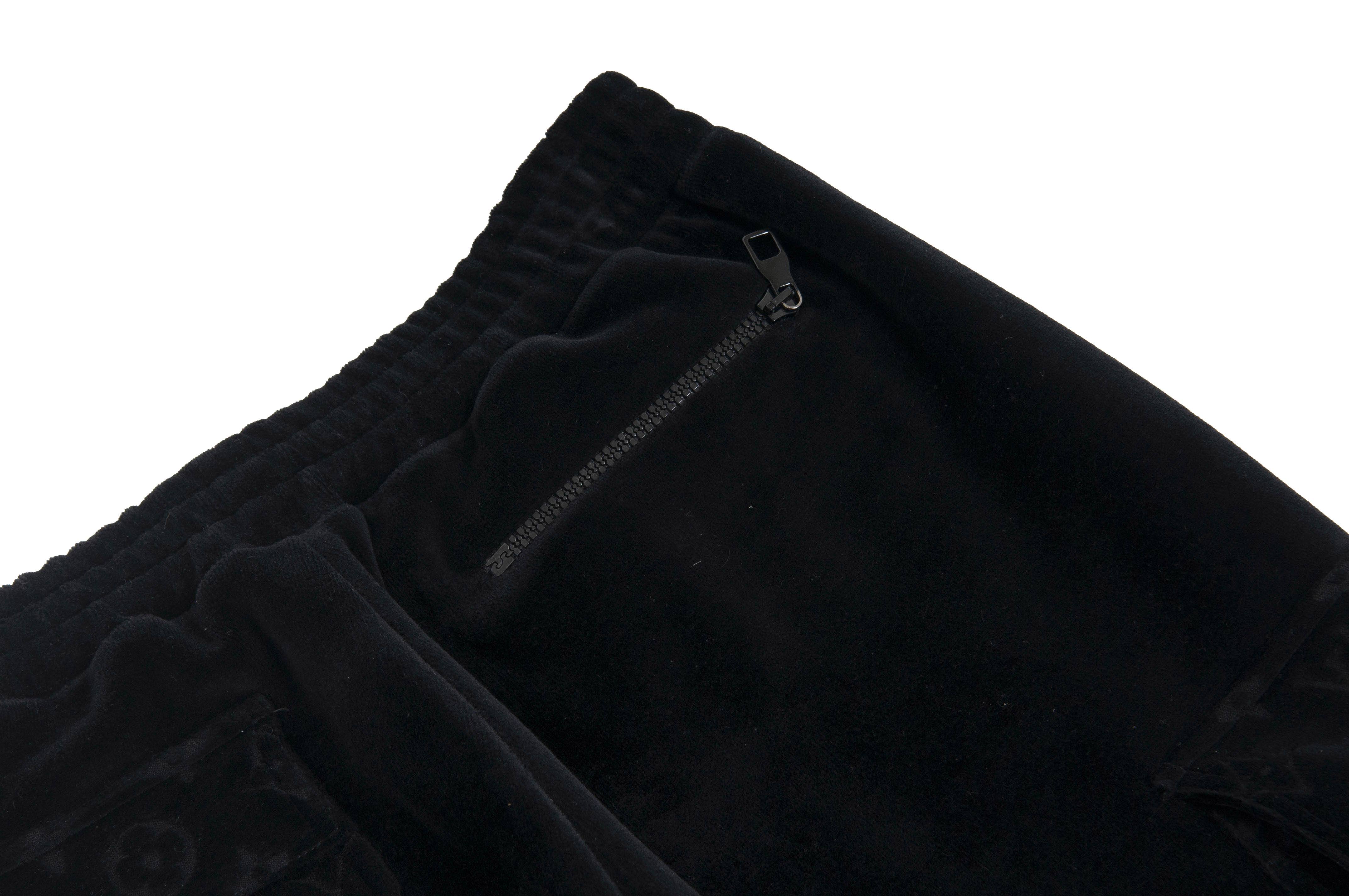 Velour Monogram Cargo Trousers – THE-ECHELON