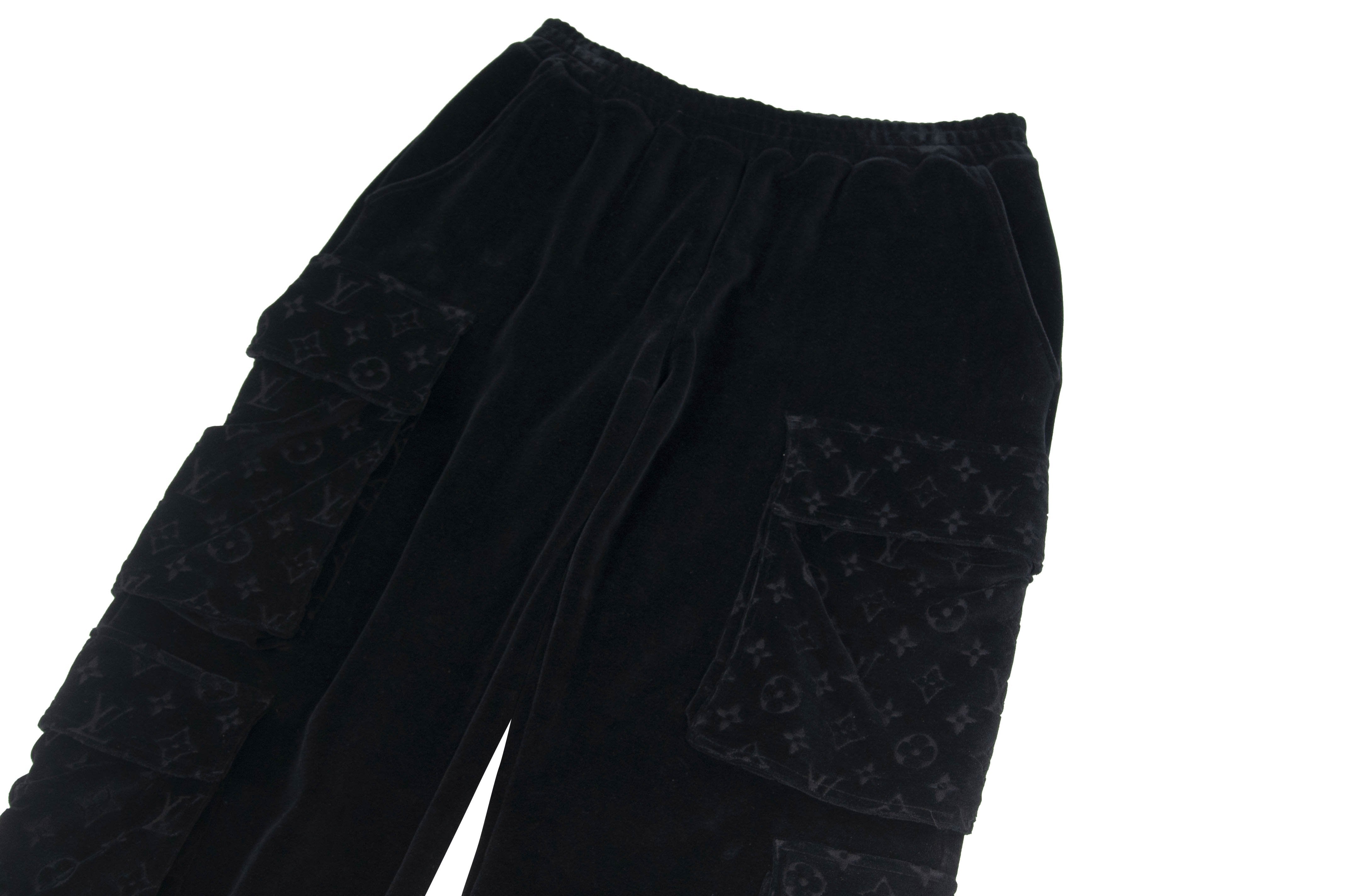 Velour Monogram Cargo Trousers – THE-ECHELON