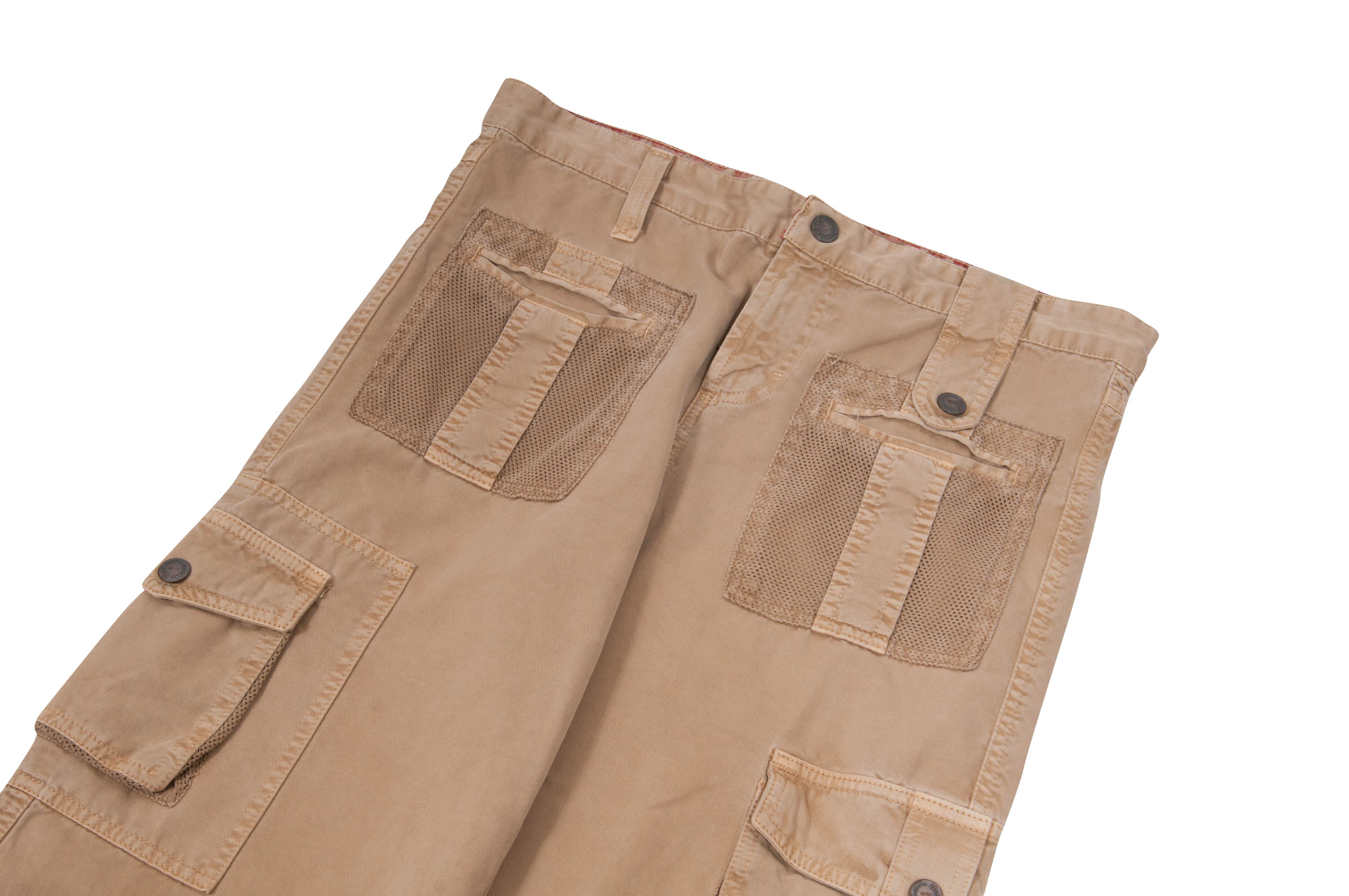 Vintage 1990's Dolce Gabbana Archive Khaki Tan Pocket Cargo Pants – THE ...