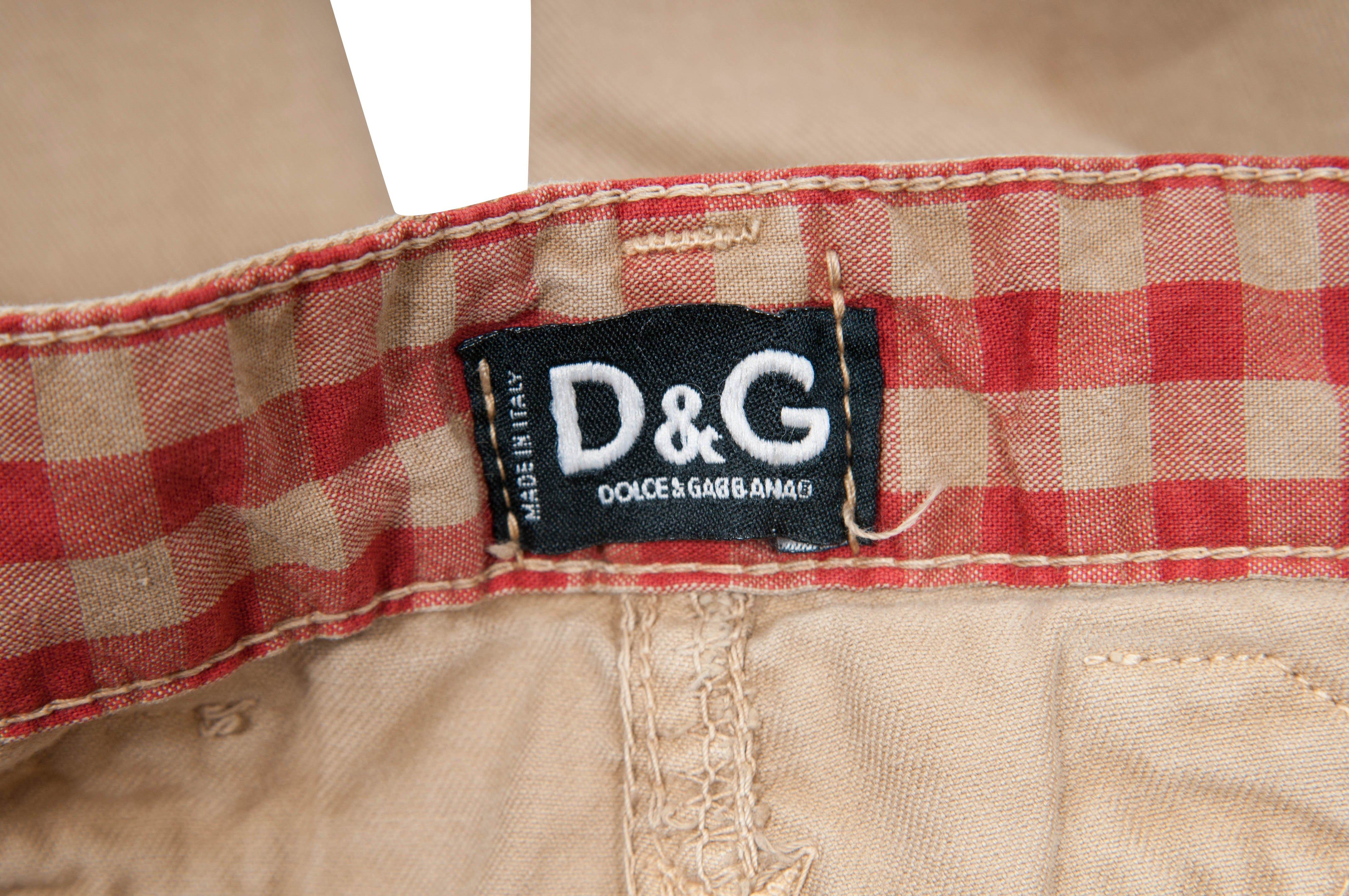 Vintage 1990's Dolce Gabbana Archive Khaki Tan Pocket Cargo Pants – THE ...